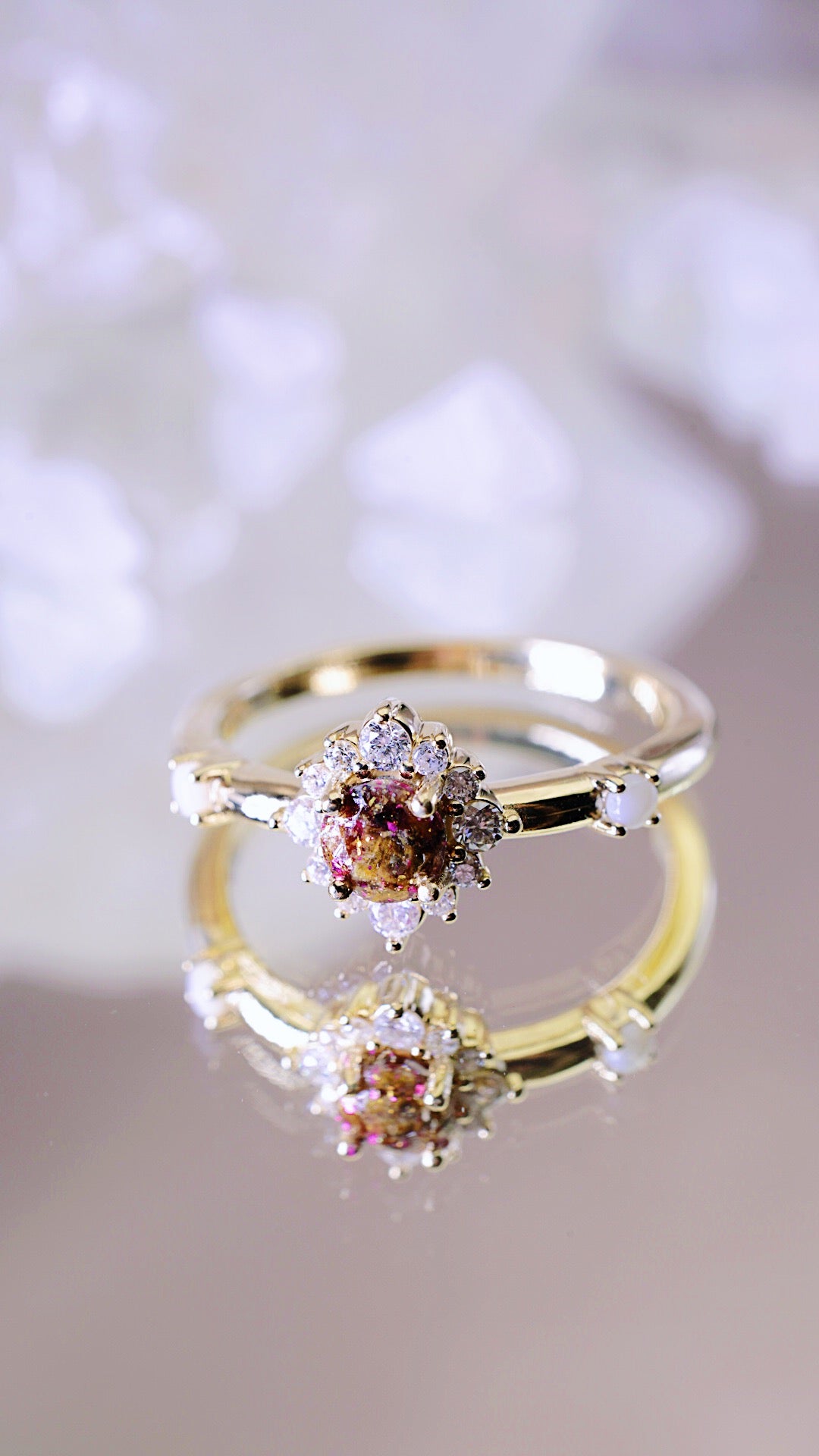 Stardust ring with optional custom gemstones – Beyond The Willow Tree