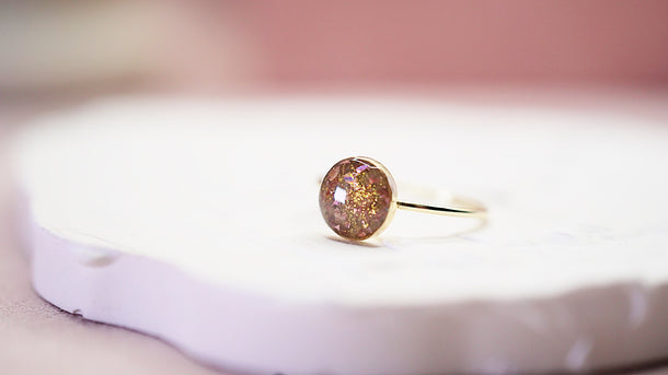 Cremation keepsake ring in 14k yellow gold filled – Beyond The Willow Tree